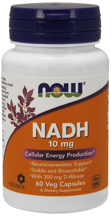 NOW FOODS NADH 10mg Cellular Energy Production NADH (Reduced ...